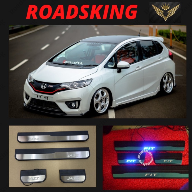 HONDA JAZZ FIT 2014 - 2020 OEM DOOR STEP SIDE STEEL PLATE WITH LED HIGH ...