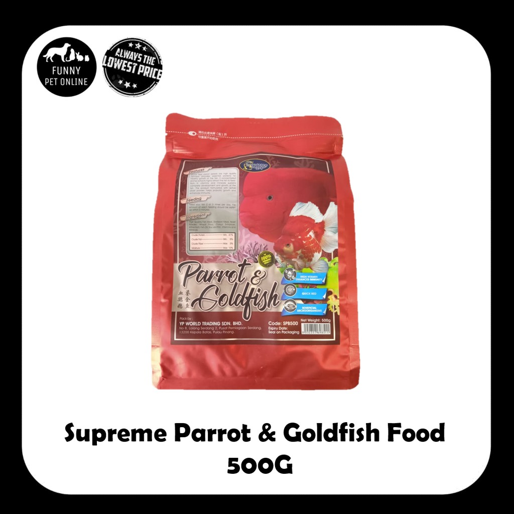 Supreme Parrot & Goldfish Food 500G / Makanan Ikan Parrot & Ikan Emas ...