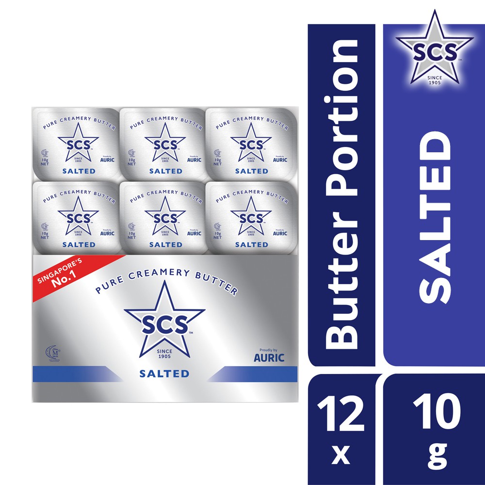 SCS Pure Creamery Salted/Unsalted Butter Portions 10g x 12pcs | Shopee ...
