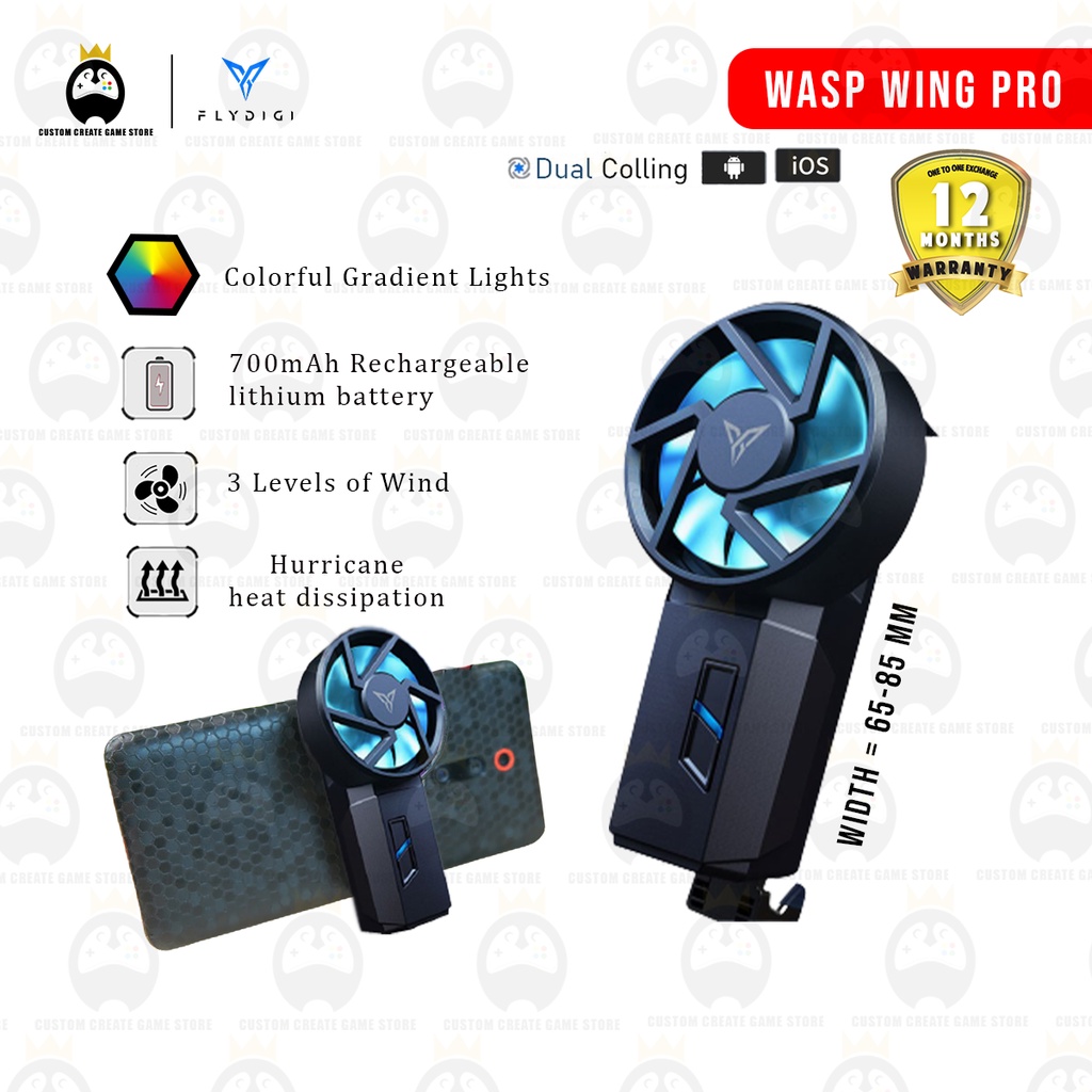 Flydigi Wasp Wing PRO Dual Cooling Mode Mobile Cooling Fan [readystock] | Shopee Malaysia