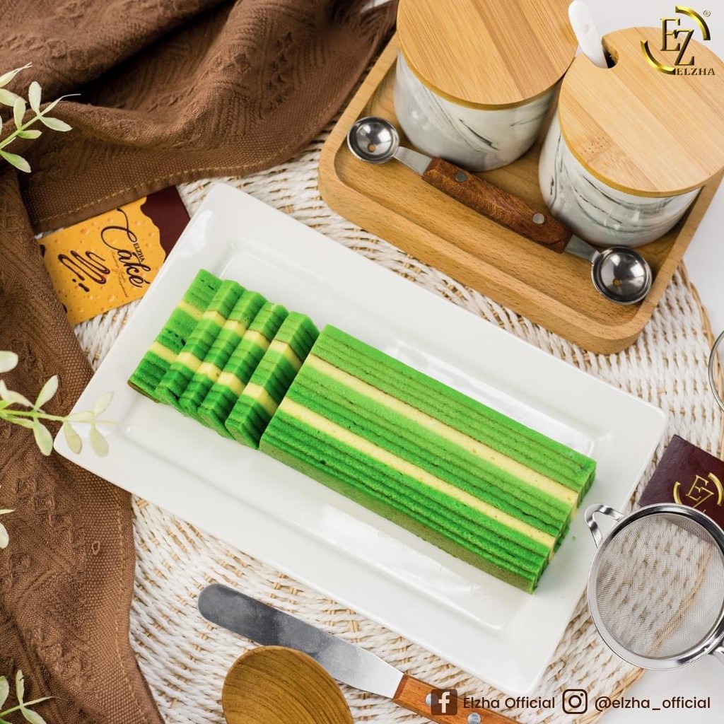 KEK LAPIS ELZHA PERISA PANDAN CHEESE 🍰 | Shopee Malaysia