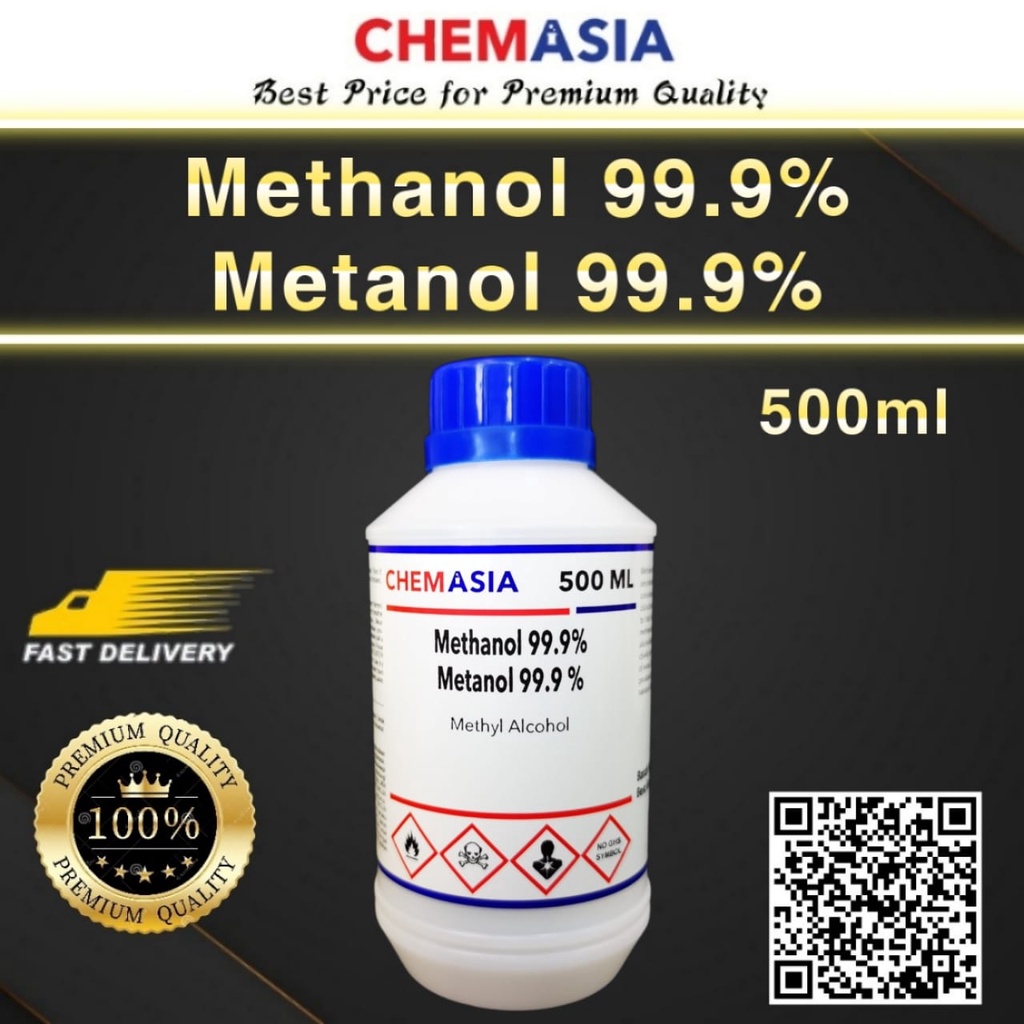 [READY STOCK] 500ml & 1 Liter Methanol / Metanol / Methyl Alcohol 99.9% ...