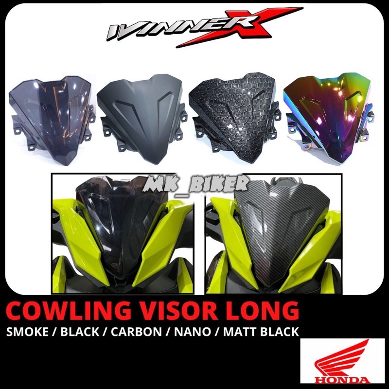 HONDA RSX RS-X150 COWLING VISOR LONG / WINDSHIELD TRANSPARENT BLACK ...
