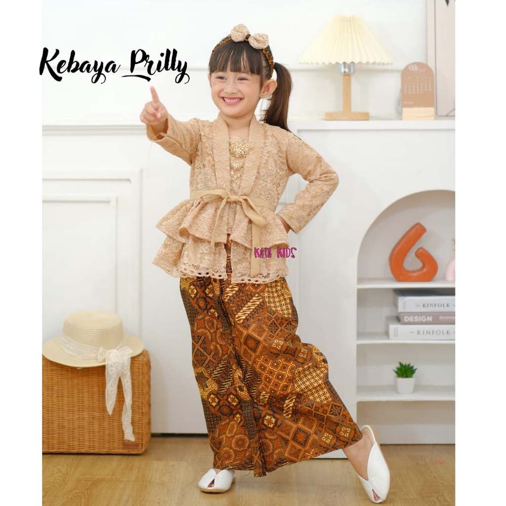 Original Long Sleeve Brocade Brocade Children's Kebaya By Kata Kids ...