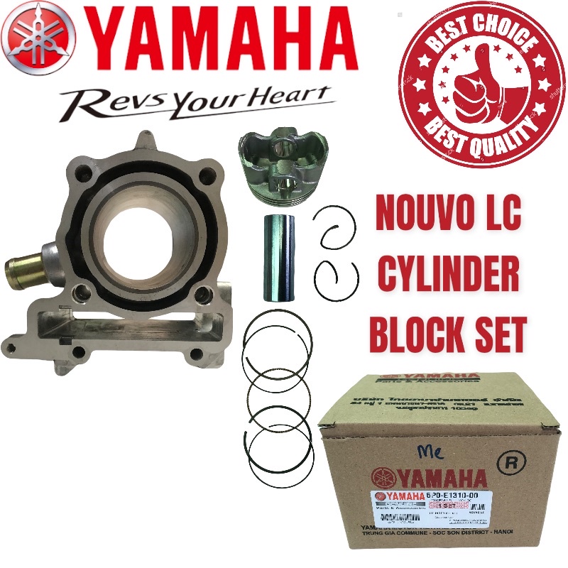 YAMAHA NOUVO LC NOUVOLC CYLINDER BLOCK KIT SET STANDARD BLOCK PISTON ...