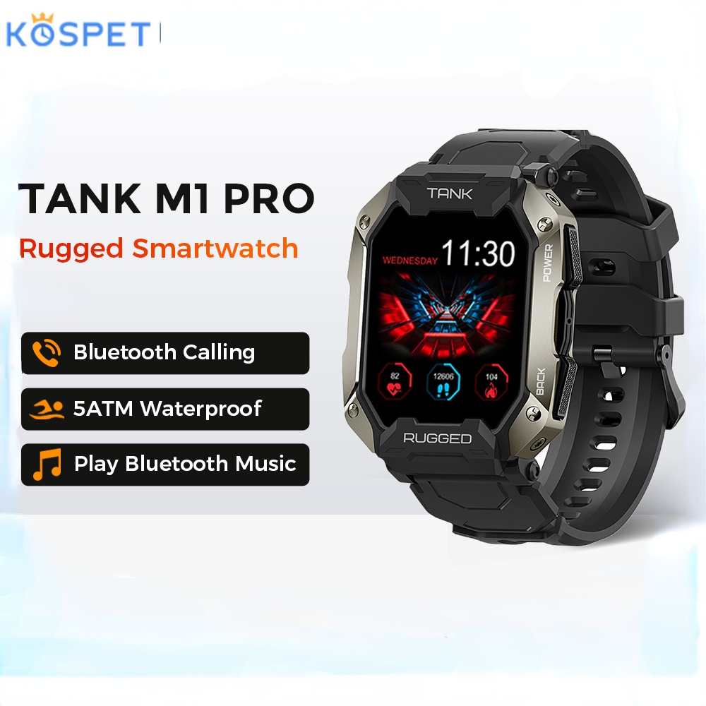 KOSPET TANK M1 PRO Smart Watch Men Rugged Outdoor Sport Fitness Tracker ...