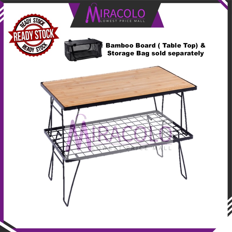 MIRA Multipurpose High Quality Camping Black Steel Table Stacking ...