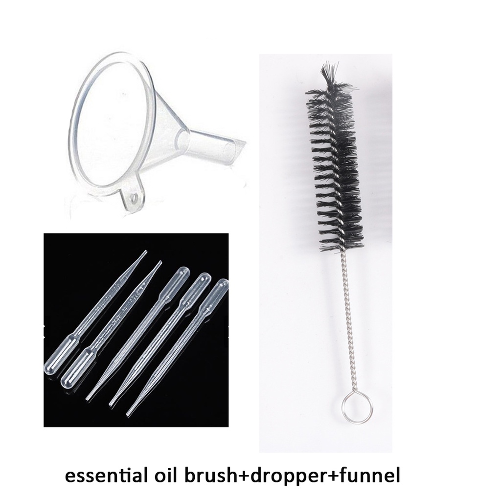Roll-On Bottle Dedicated Essential Oil Dropper straws Brush funnel Set ...