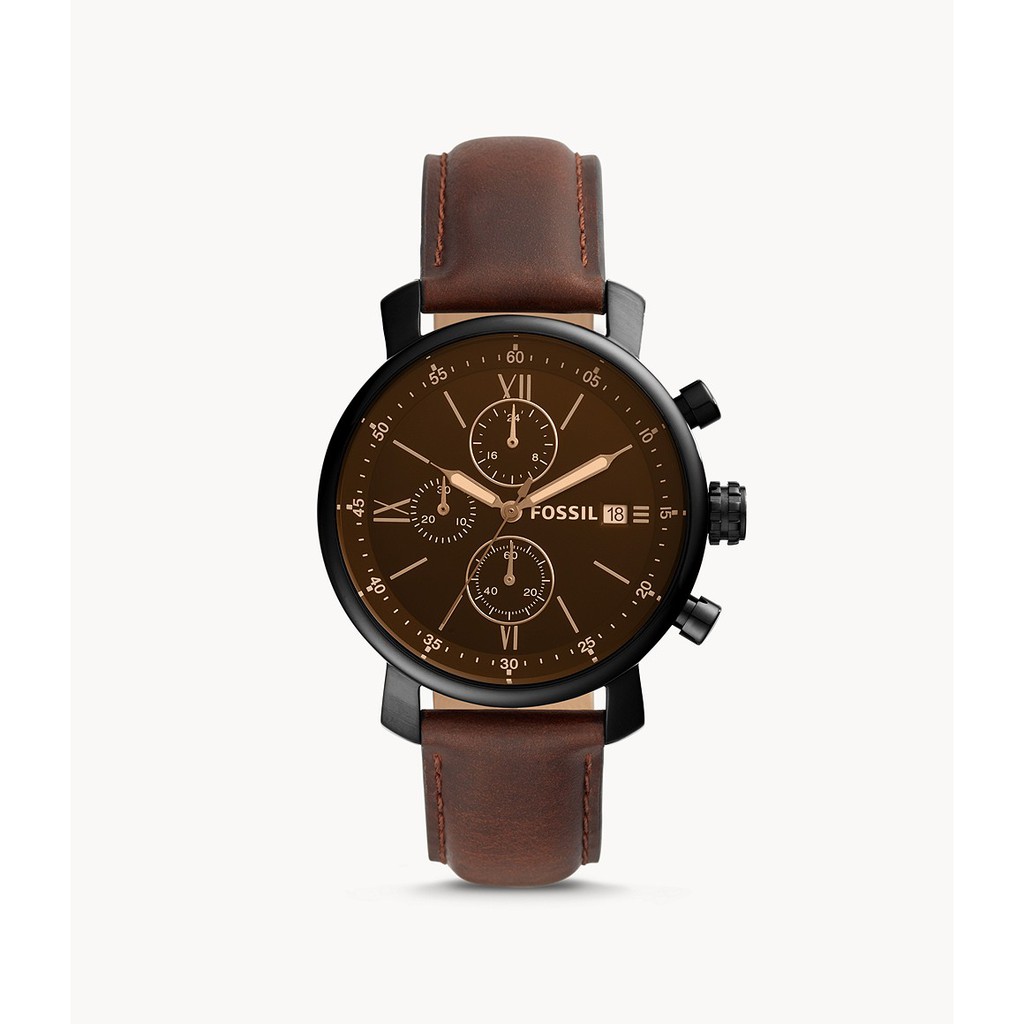 Rhett Chronograph Brown Leather Watch