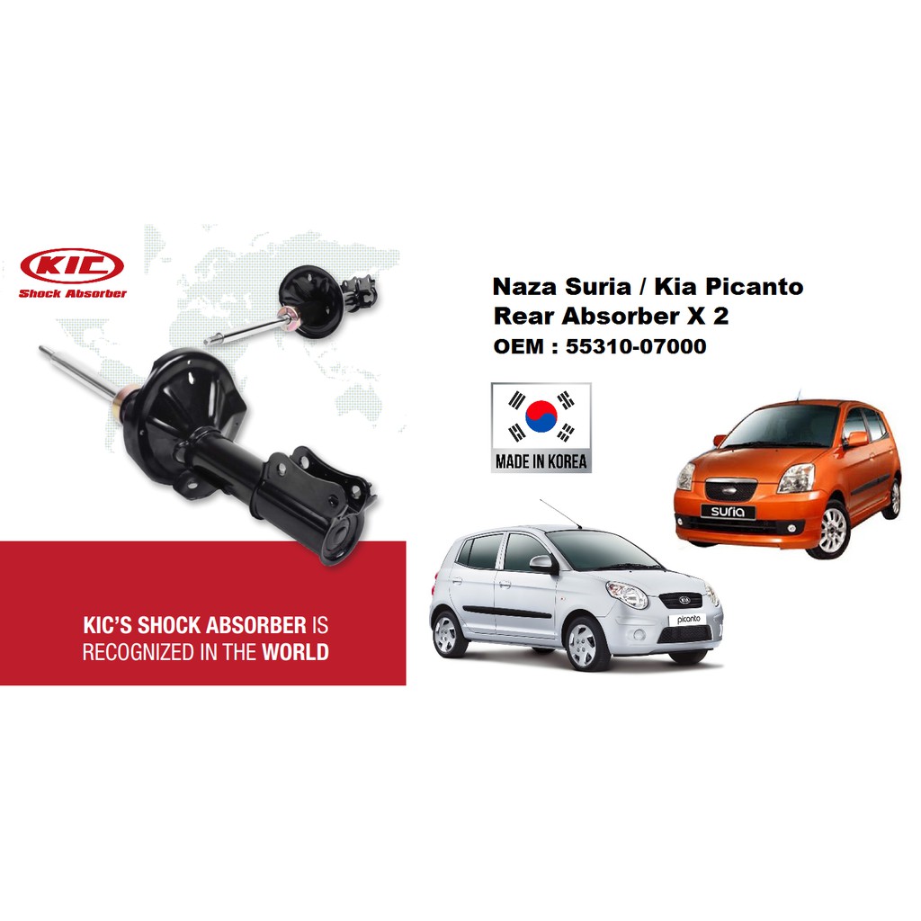 Rear KIC Shock Absorber for Naza Suria / Kia Picanto (Korea) - Rear 2 ...