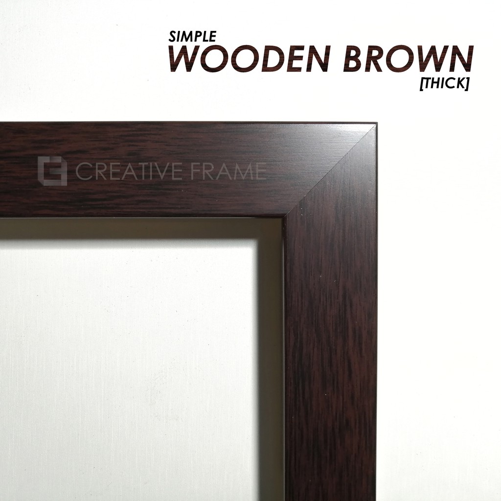 CREATIVE Photo Frame | Simple Wooden Frame [Thick] [8R/8R+/A4/10R/10R ...