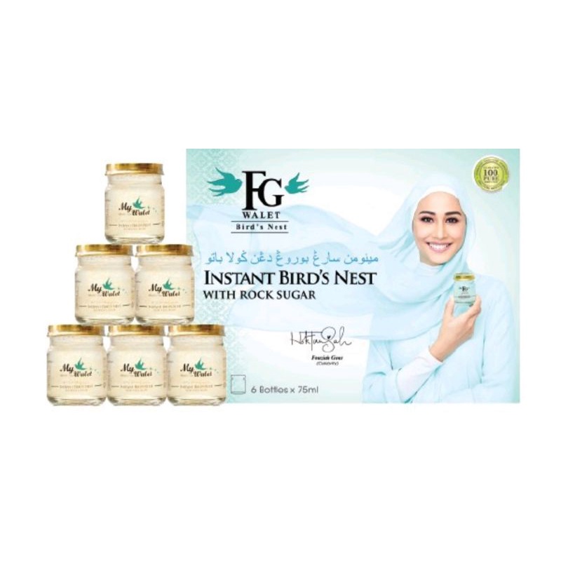 (ORIGINAL)FG Walet birdnest premium instant 100% 6 botol (ready stock ...