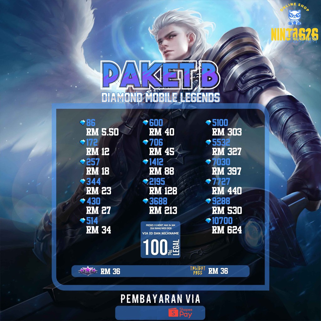 MLBB Mobile Legends Diamonds [FAST] | Shopee Malaysia