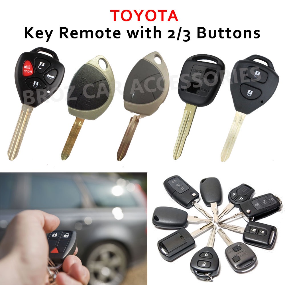 For Toyota Car Key Remote with 2 Buttons / 3 Buttons Key Casing Cobra ...