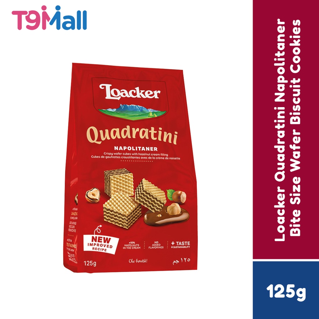 Loacker Quadratini Napolitaner Bite Size Wafer Biscuit Cookies (125g ...
