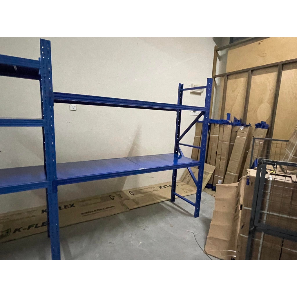 HEAVY DUTY RACK BESI RAK STORAGE Boltless Serbaguna Storage / Metal ...