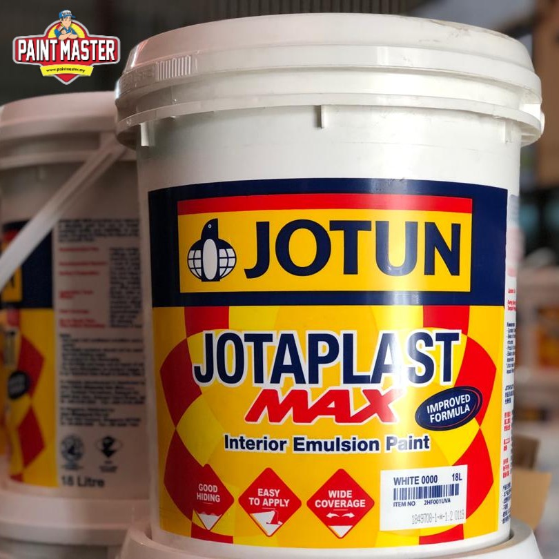 18 LITRE JOTUN JOTAPLAST MAX 0000 WHITE [ CAT Dalam AIR PUTIH Paints ...