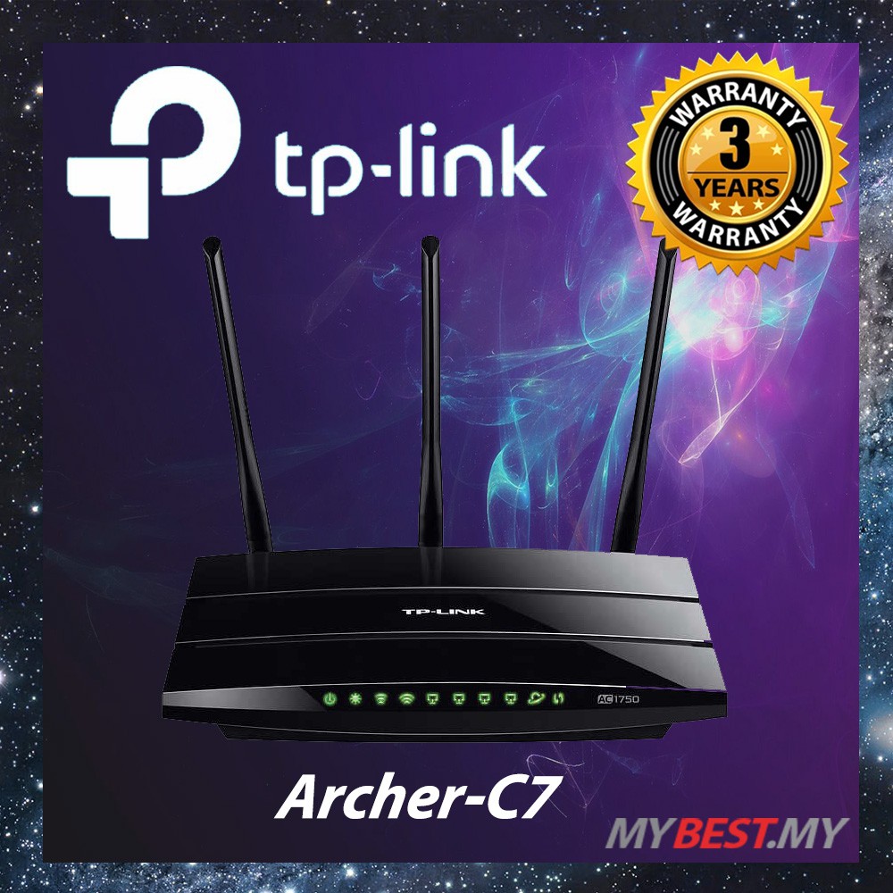 TP-LINK AC1750 (Archer C7/v2) Wireless Dual Band WiFi Router | Shopee ...