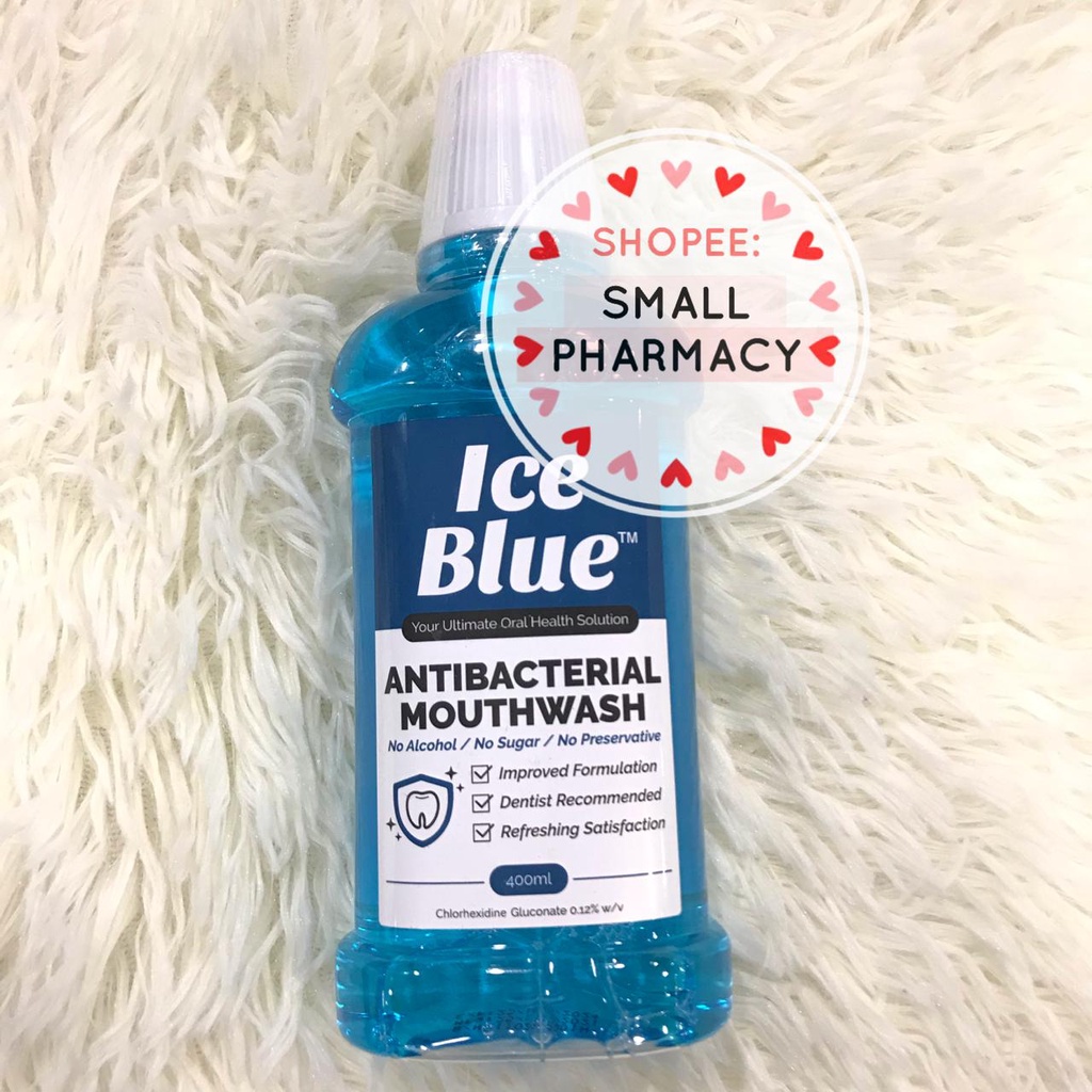 Ice Blue antibacterial mouth wash gargle 100ml / 400ml ( chlorhexidine ...