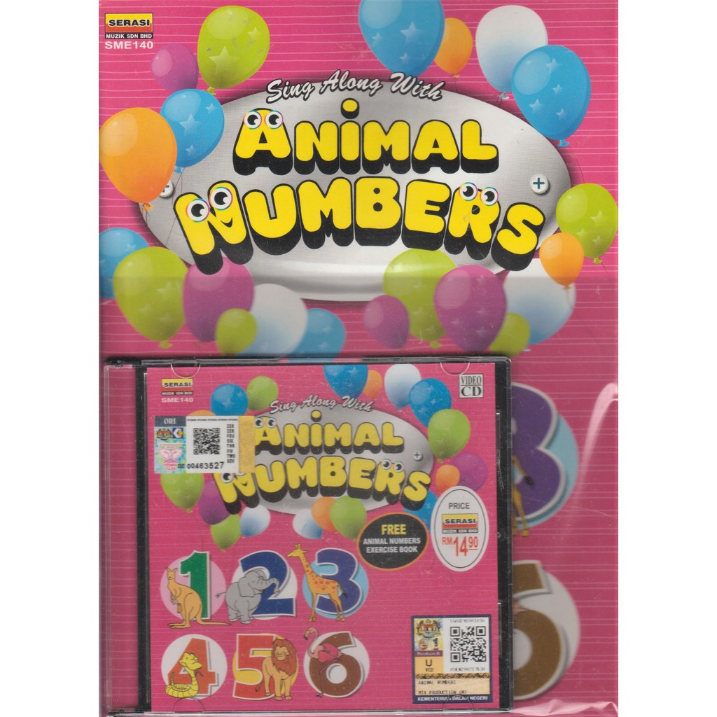 VCD Sing Along With Animal Numbers free Exercise Book | Shopee Malaysia