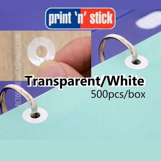 [Ready Stock] 500pcs Reinforcement Ring Sticker Round/Paper Puncher ...