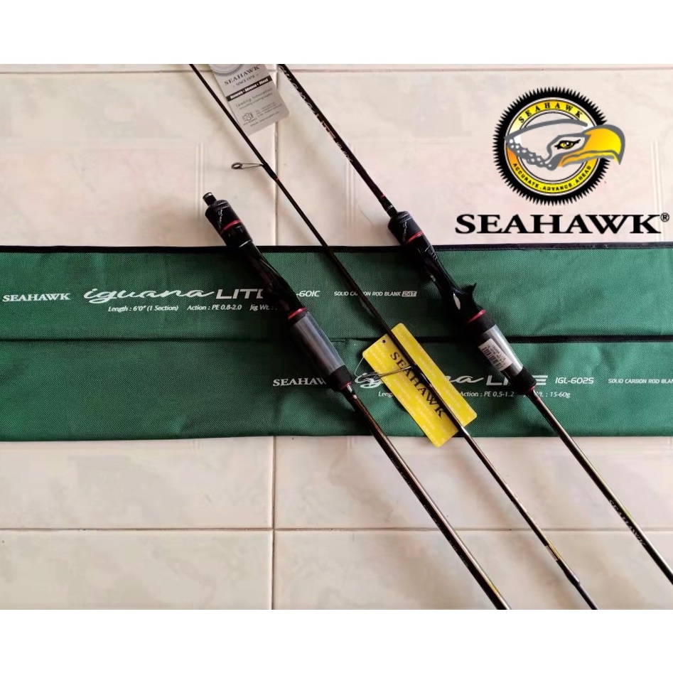 SEAHAWK IGUANA LITE SOLID CARBON 24T JIGGING ROD | Shopee Malaysia