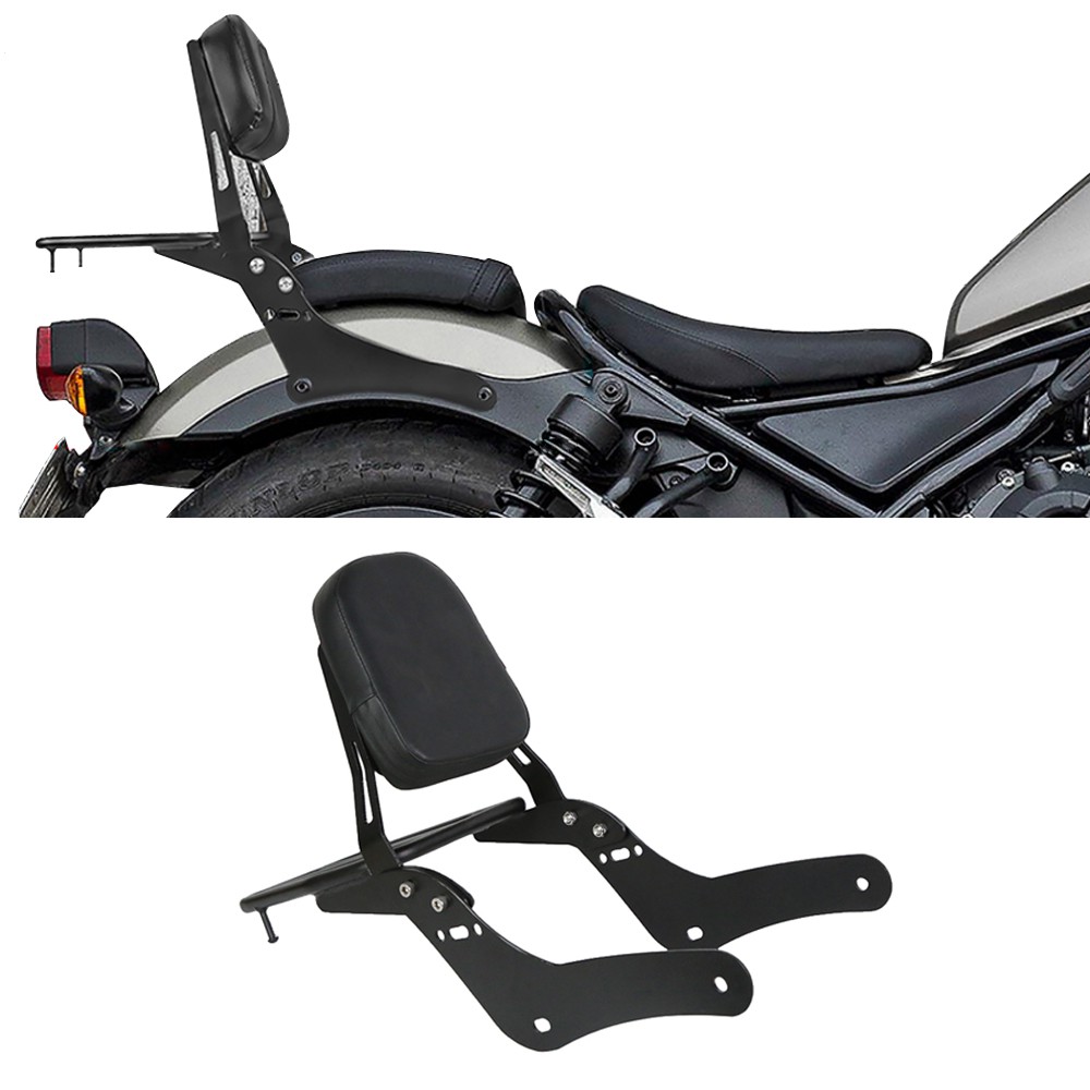 BACK REST+REAR SHELF CARRIER HEAVY DUTY Honda Rebel 300 500 Motorcycle ...