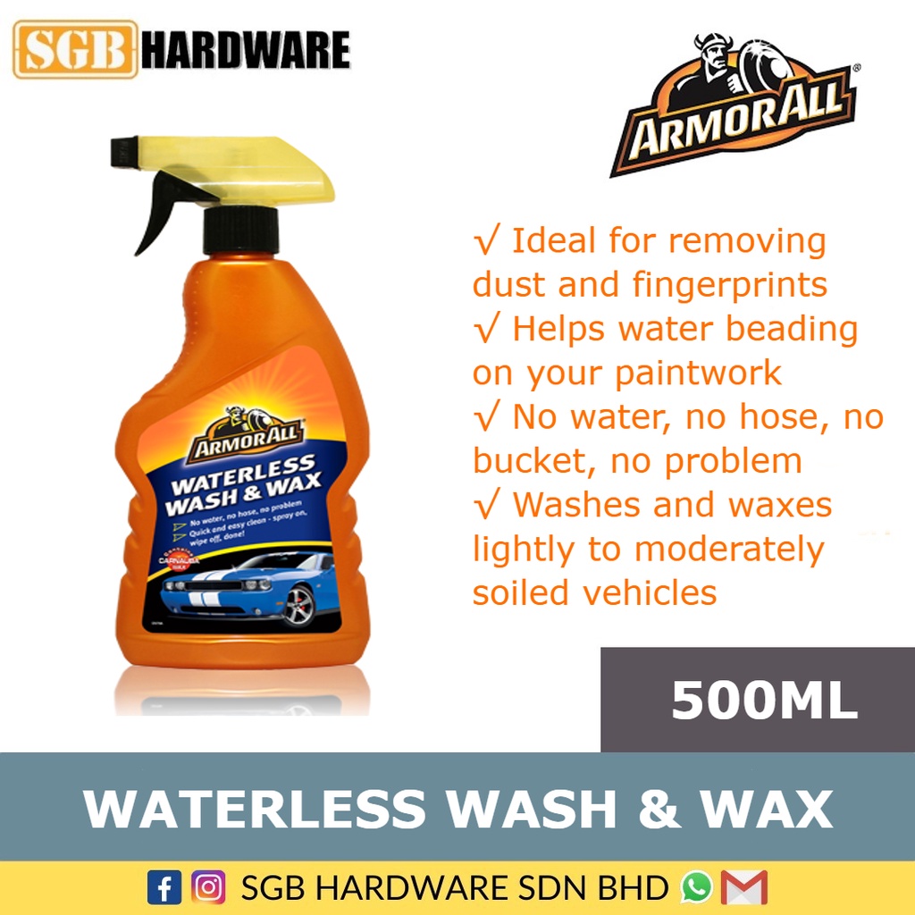 ArmorAll Waterless Wash & Wax 500ml / Armor All Waterless Wash & Wax ...