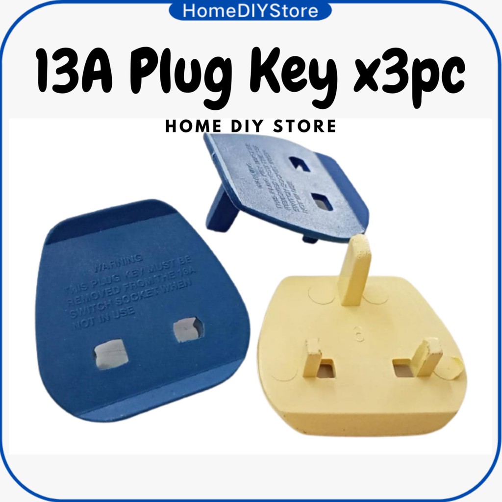 Plastic Safety Plug Key With 2 Pin Hole (3pc) | Shopee Malaysia