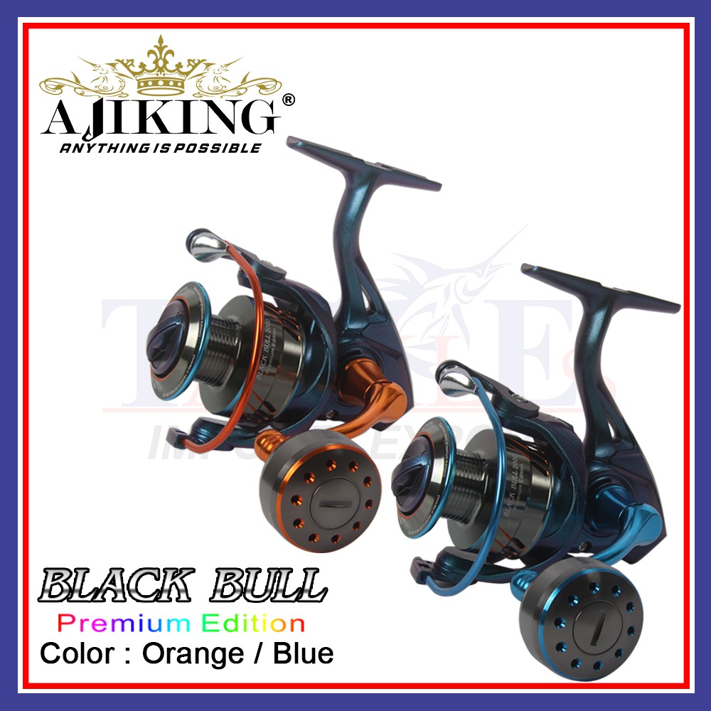 Ajiking Black Bull Premium Edition Mesin Pancing Spinning | Air Tawar ...