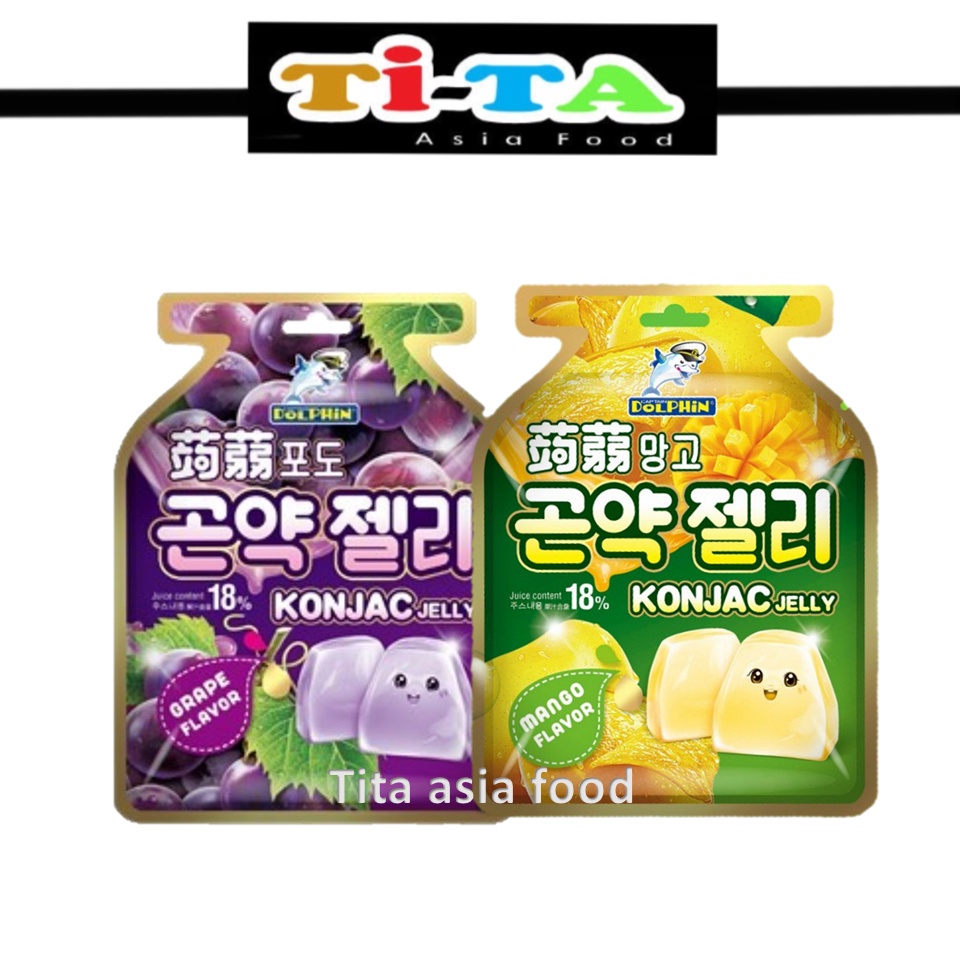 Tita [HALAL] Captain Dolphin konjac jelly (mango/grape) 20g x 15pcs | Shopee Malaysia