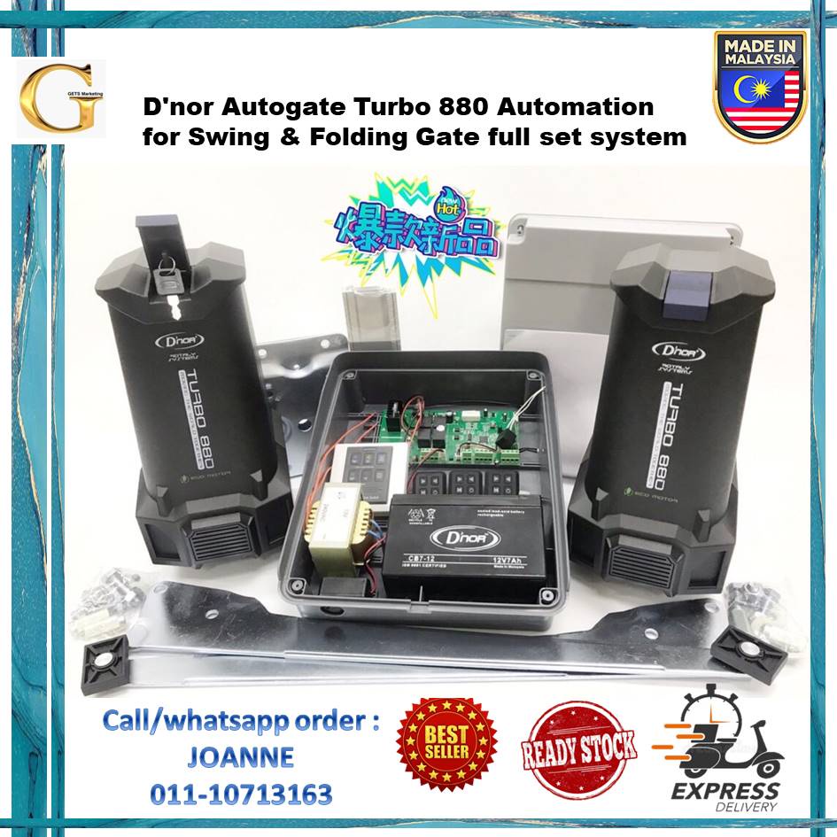 D'nor Autogate Turbo 880 Automation for Swing & Folding Gate (Full Set ...