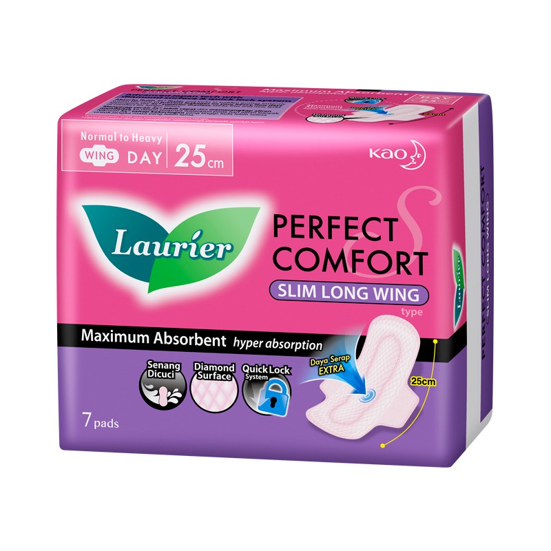 LAURIER Ultra Slim Long Wing (25cm x 7s) | Shopee Malaysia