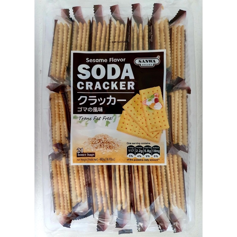 SANWA Soda Crackers (Original/Saltine/Grains/Sesame) | Shopee Malaysia