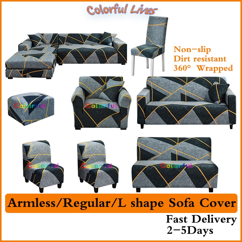 Single Sofa Cover Armless Sofa Cover 2 seater Sofa Cover Set for ...