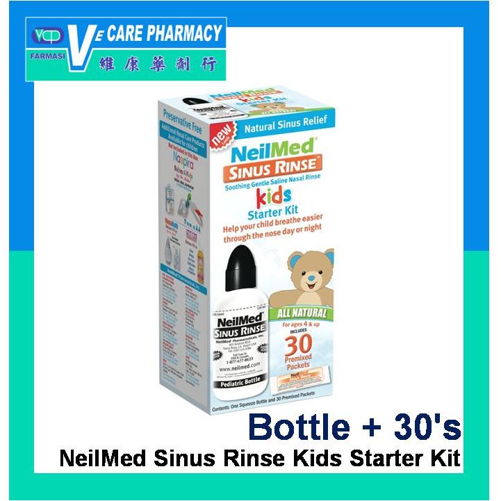 NeilMed Sinus Rinse Kids Starter Kit 30's (Exp: 10/2028) | Shopee Malaysia