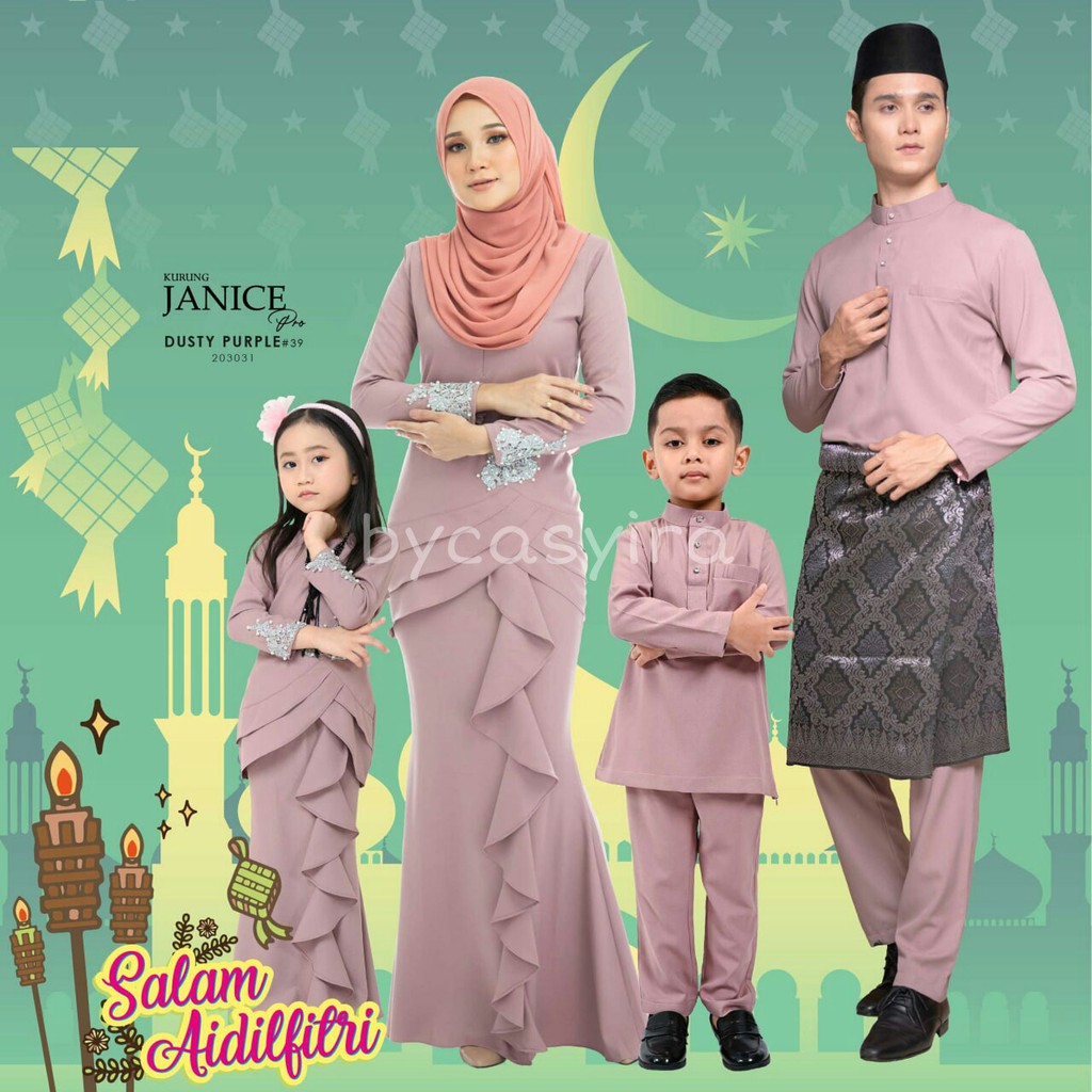Baju Raya 2024 | JANICE Set Family | Set Sedondon Ibu Anak | Shopee ...