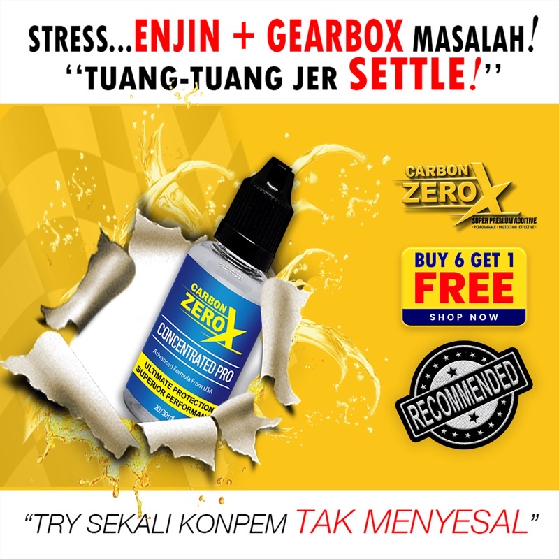 [CUCI ENJIN] CARBON ZERO X- Moto Additive Oil / Gearbox Treatment ...