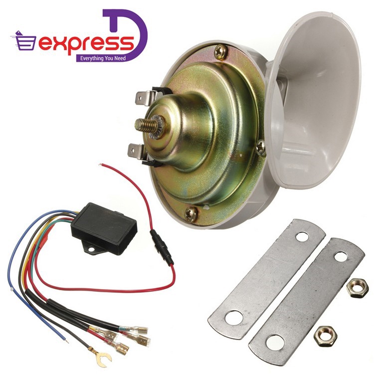 Electric Digital Siren Snail Loud 115DB Air Horns 18 Kind Sound (12V ...
