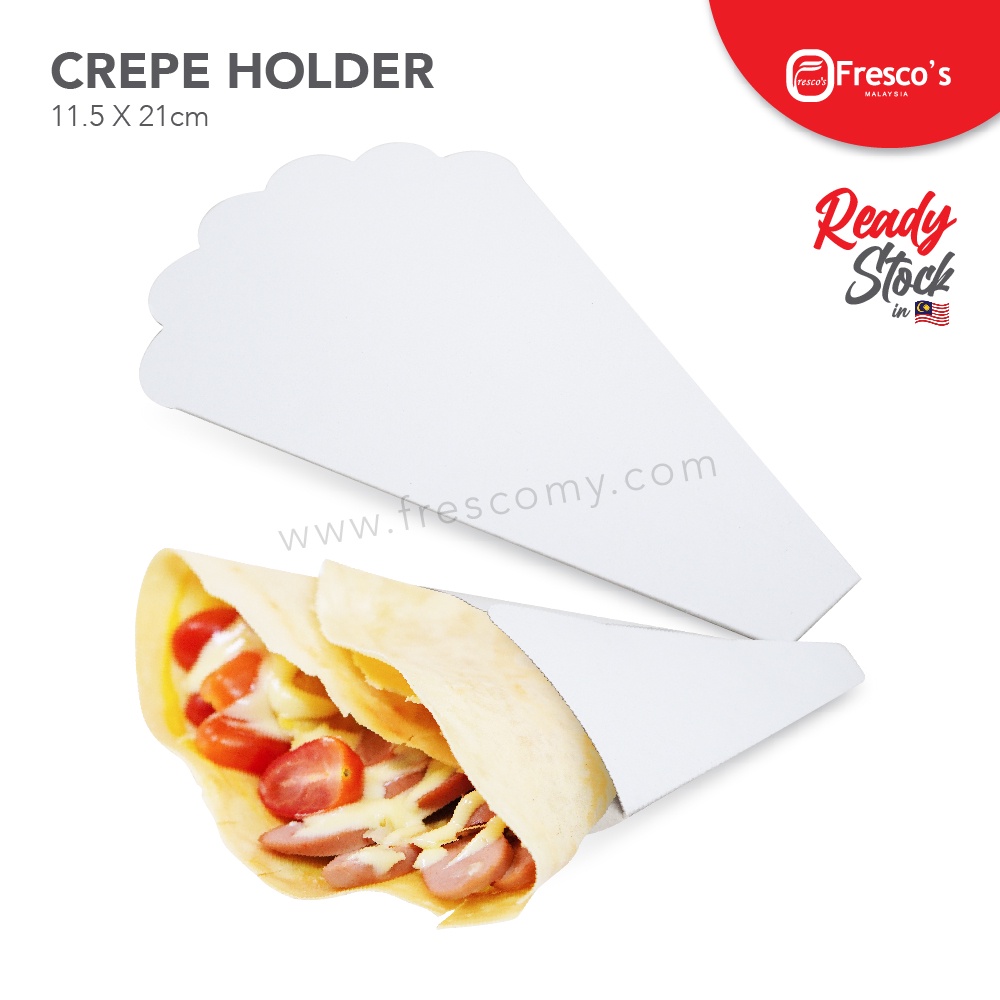 Crepe Holder Paper 100pcs Crepe Packaging Food Grade Crepe Holder Cone ...