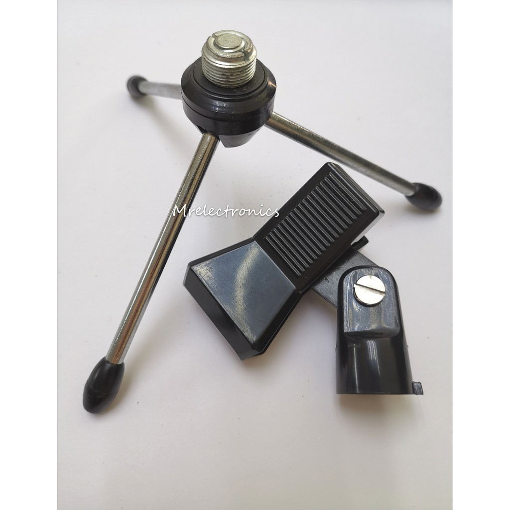 MS03 Mini Table Microphone Stand With Mike Clip Holder. | Shopee Malaysia