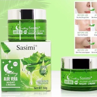 SASIMI SOOTHING MOISTURE ALOE VERA NIGHT CREAM 50G (S-12125) | Shopee ...