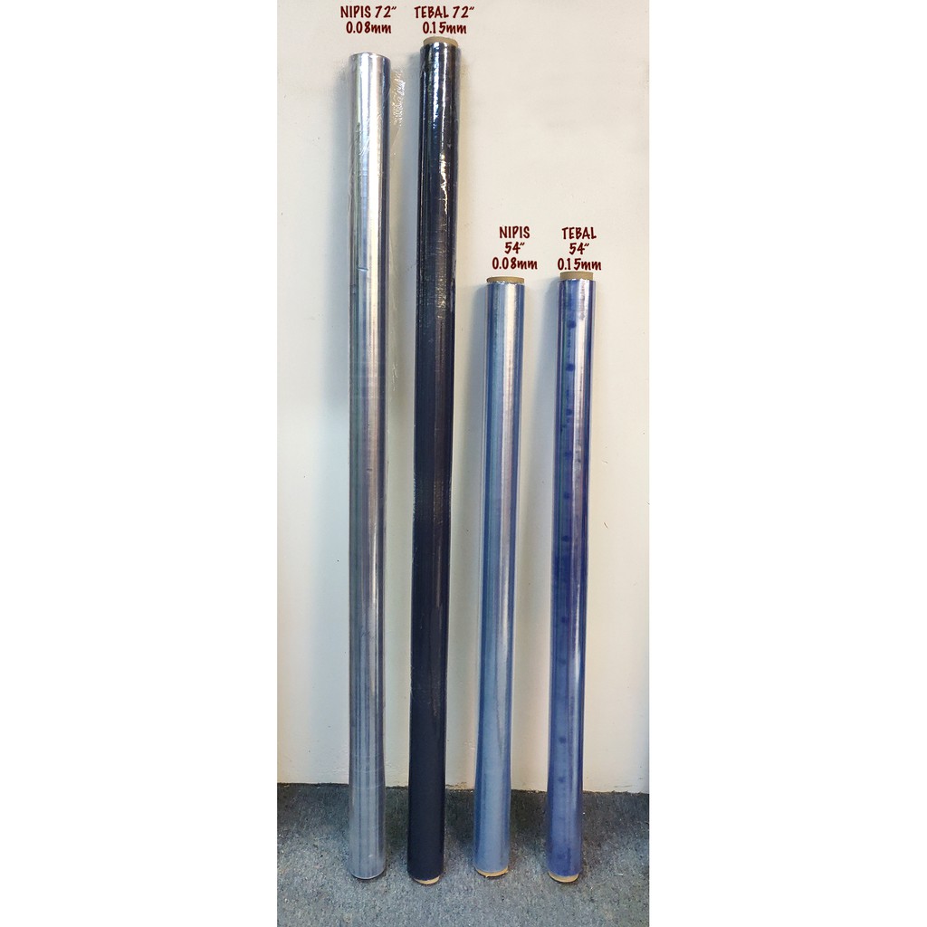 Plastik Alas Meja Tebal Dan Nipis - Grade A / Transparent PVC (54" / 72 ...