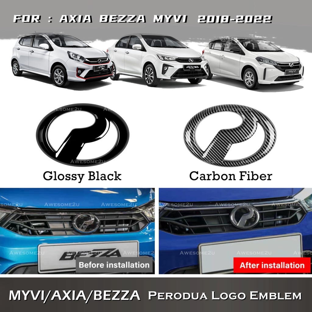 Awesome2u Perodua Axia Old Bezza Facelift Myvi Gen3 FL Logo Emblem ...