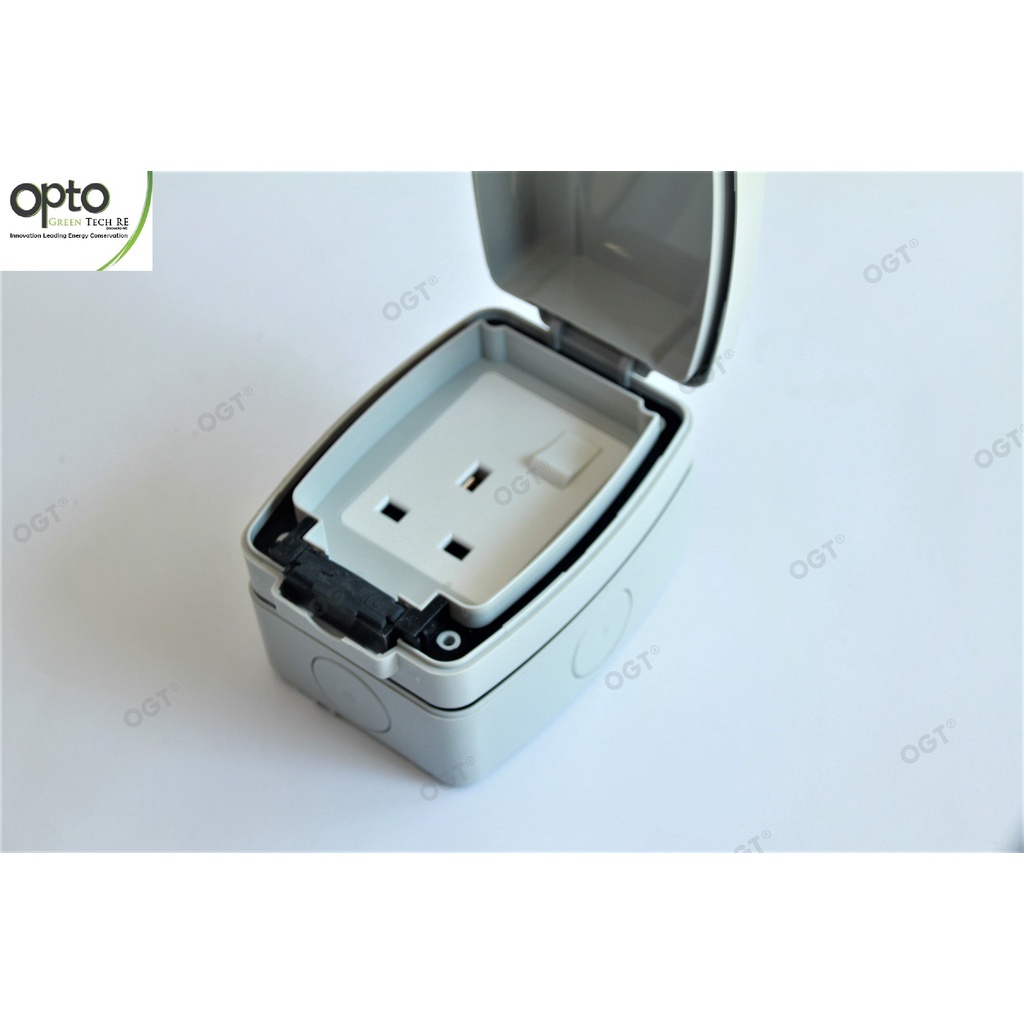 [MAX] IP66 Weatherproof Combination Switched Socket 13A 3PIN AC250V ...