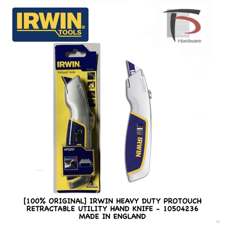 [100% ORIGINAL] IRWIN HEAVY DUTY PROTOUCH RETRACTABLE UTILITY HAND ...