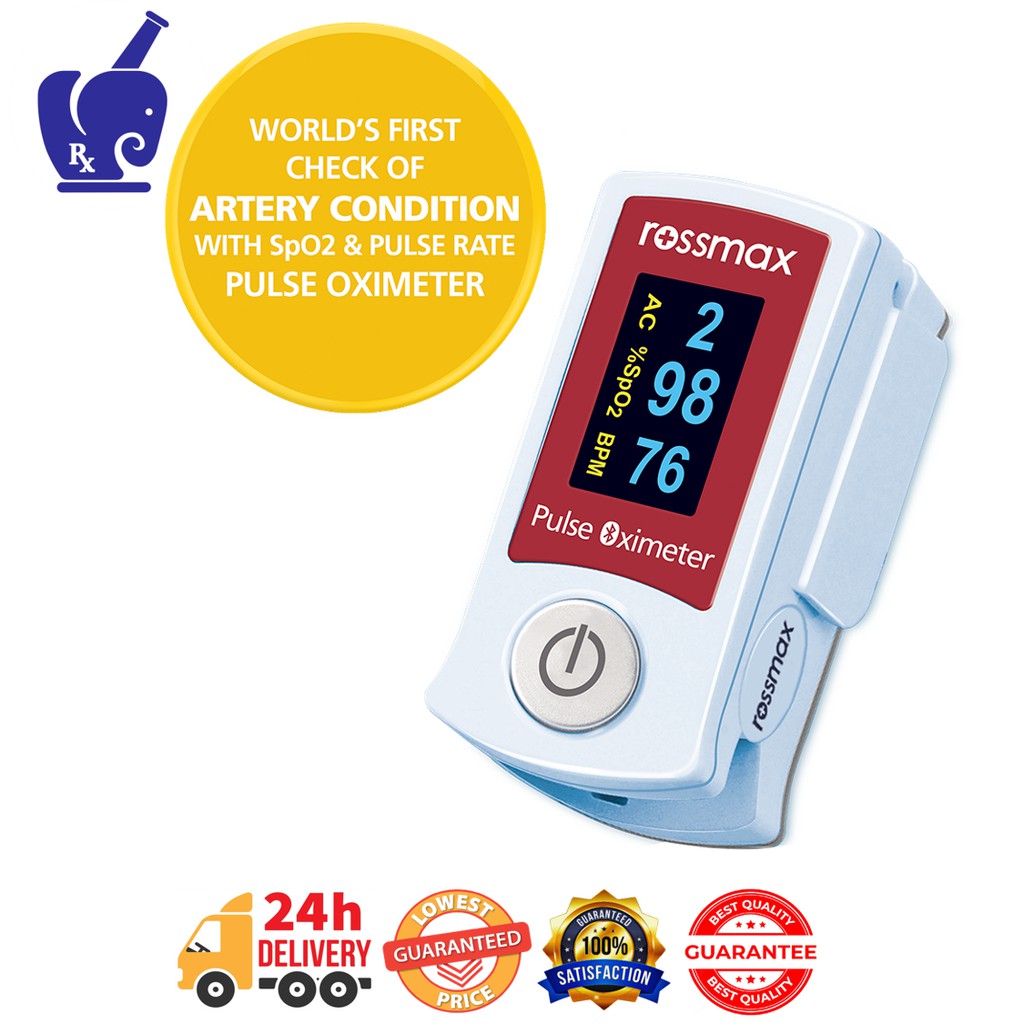 Rossmax SB 100 / SB200 / SB 210 ACT Fingertip Pulse Oximeter With Artery Check Technology (2 ...