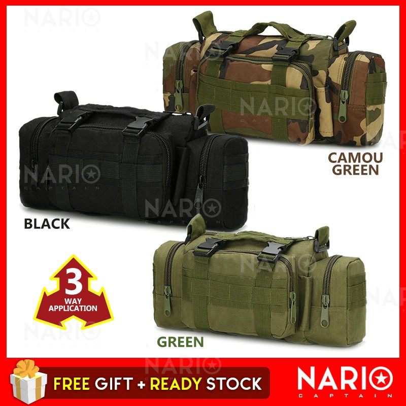 NARIO Outdoor Waist Pouch Waist Bag Shoulder Bag Camouflage Camping ...