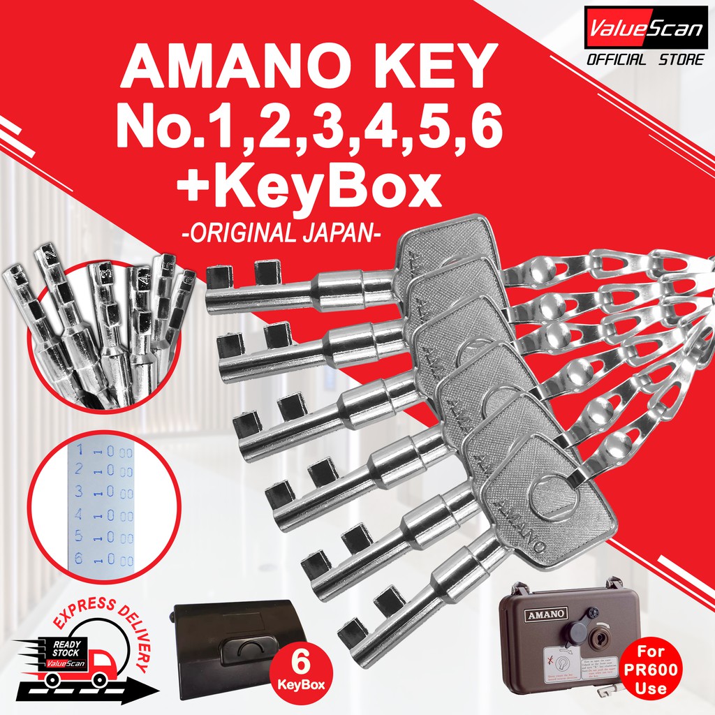 AMANO KEY with Key Box Amano Kunci PR-600 (1-2+2KeyBox),(1-3+3KeyBox ...
