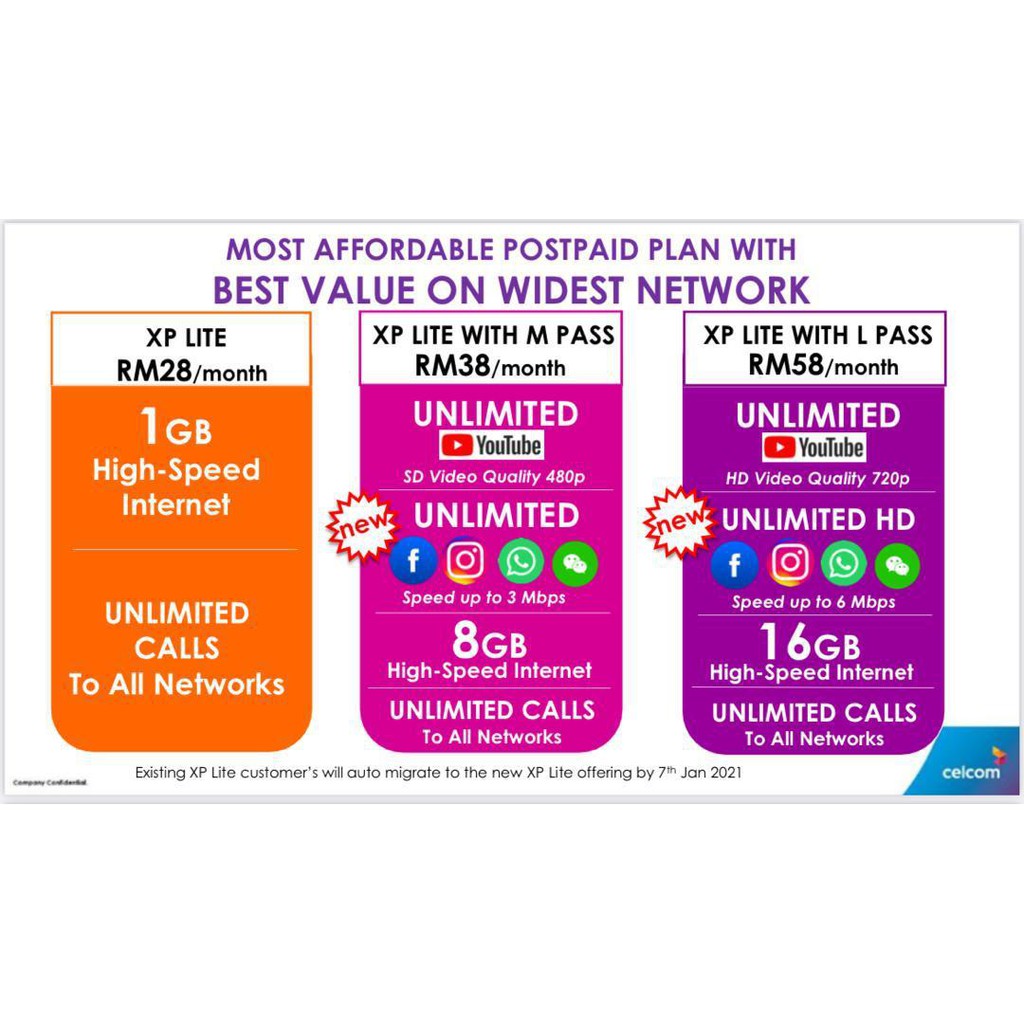 CELCOM XPAX LITE UNLIMITED PLAN | Shopee Malaysia